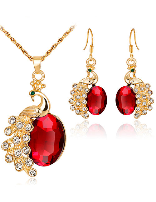 Red Phoenix Necklace Set – The Diana Tracy Collection
